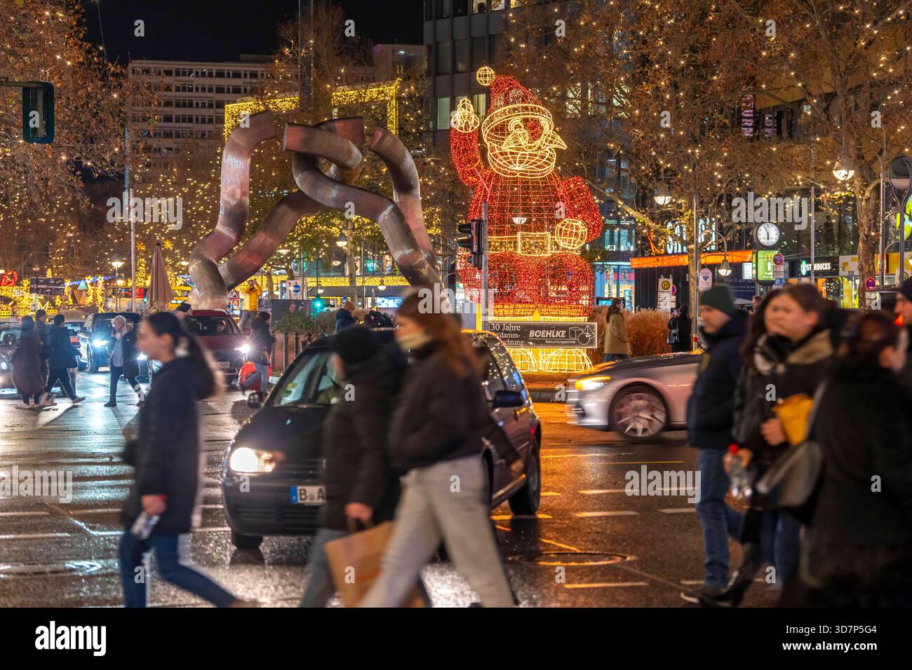 Weihnachtsdekoration, Lichterschmuck, in Berlin, Tauentzienstraße, Deutschland Berlin ...