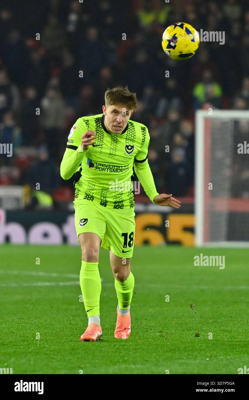 during the Sheffield United v Portsmouth EFL Sky Bet Championship match ...