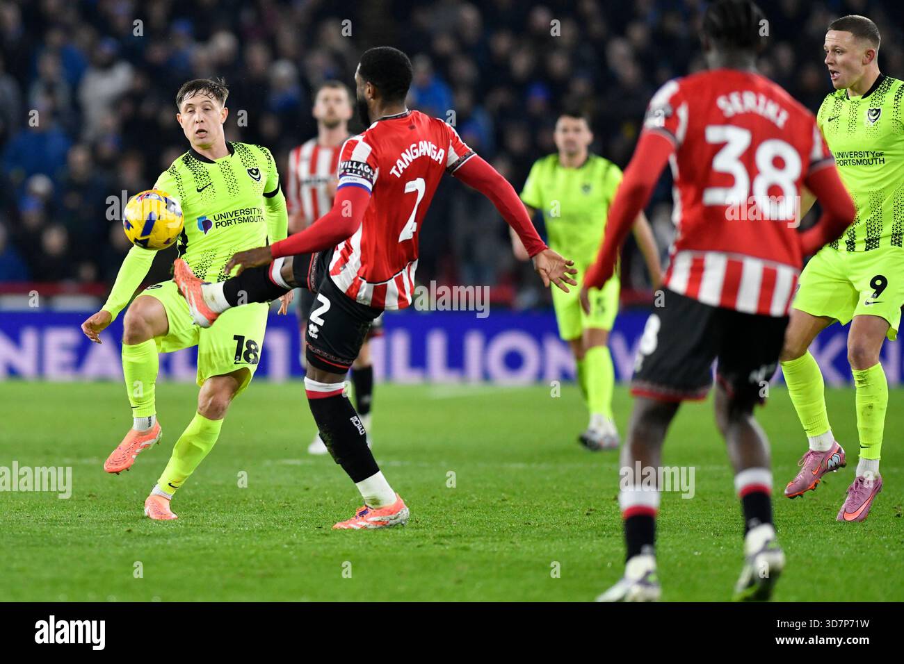 during the Sheffield United v Portsmouth EFL Sky Bet Championship match ...