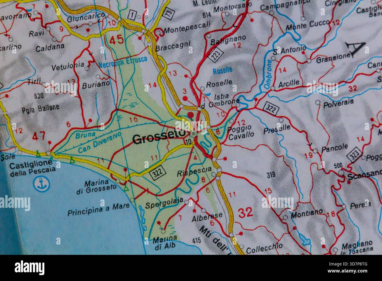 Map of grosseto hi-res stock photography and images - Alamy
