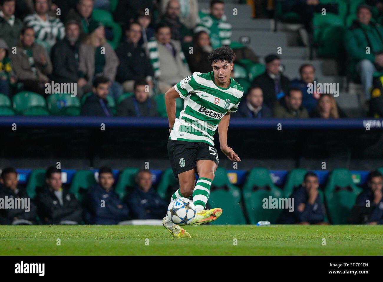 Joao Simoes of Sporting CP in action during UEFA Champions League 2025/ ...