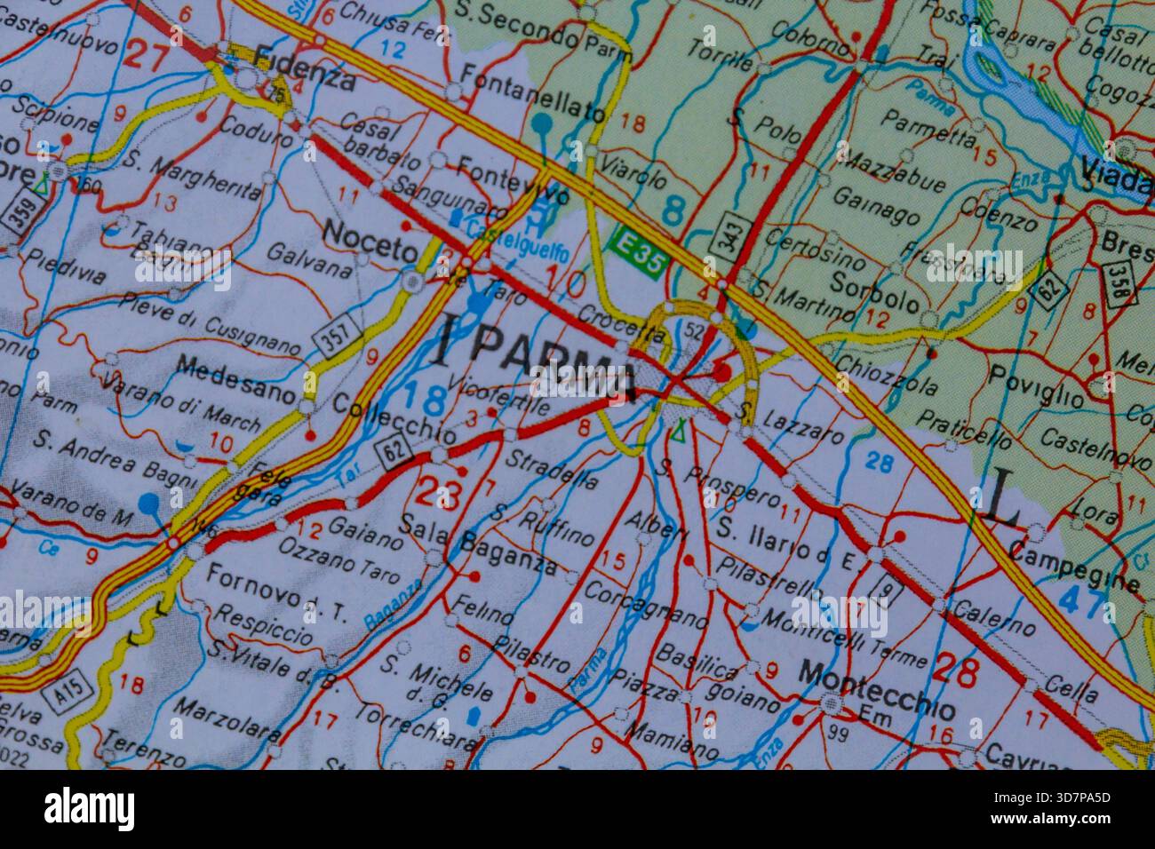 Detailed map of parma hi-res stock photography and images - Alamy