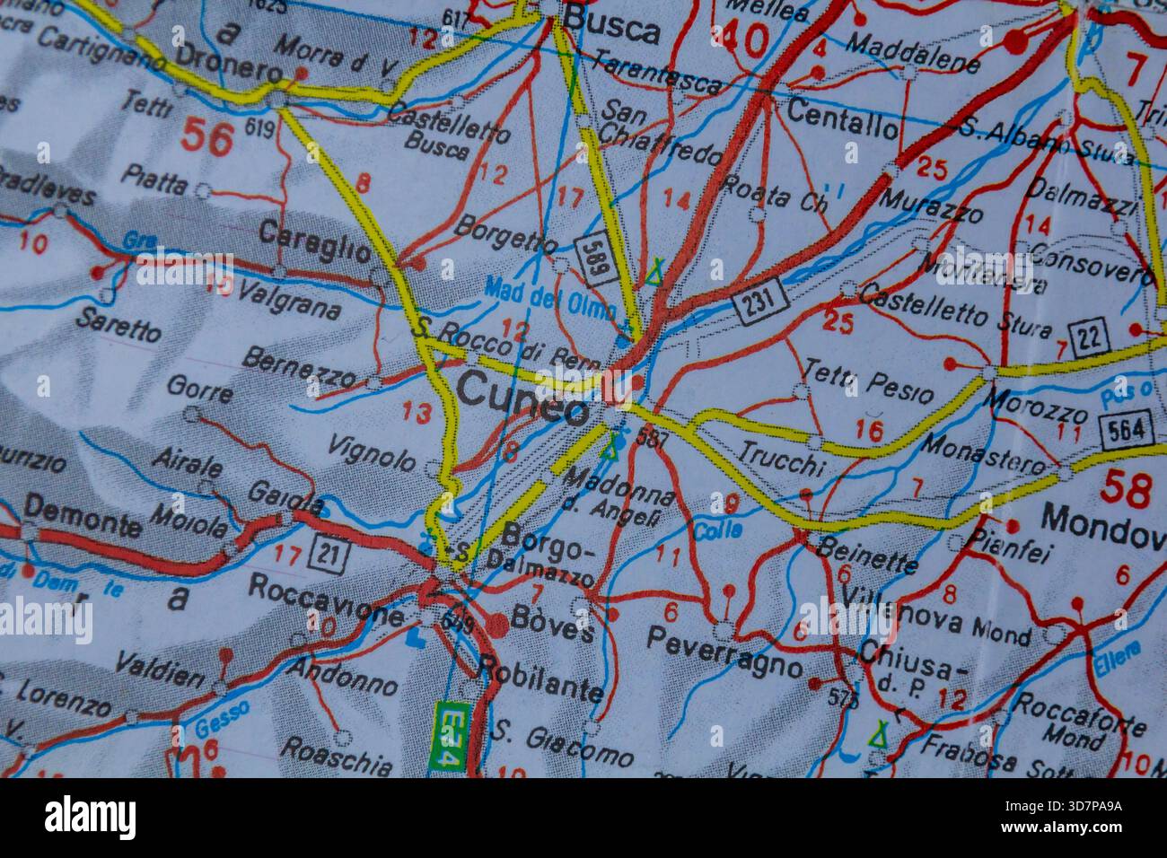 Piedmont on map italy hi-res stock photography and images - Alamy