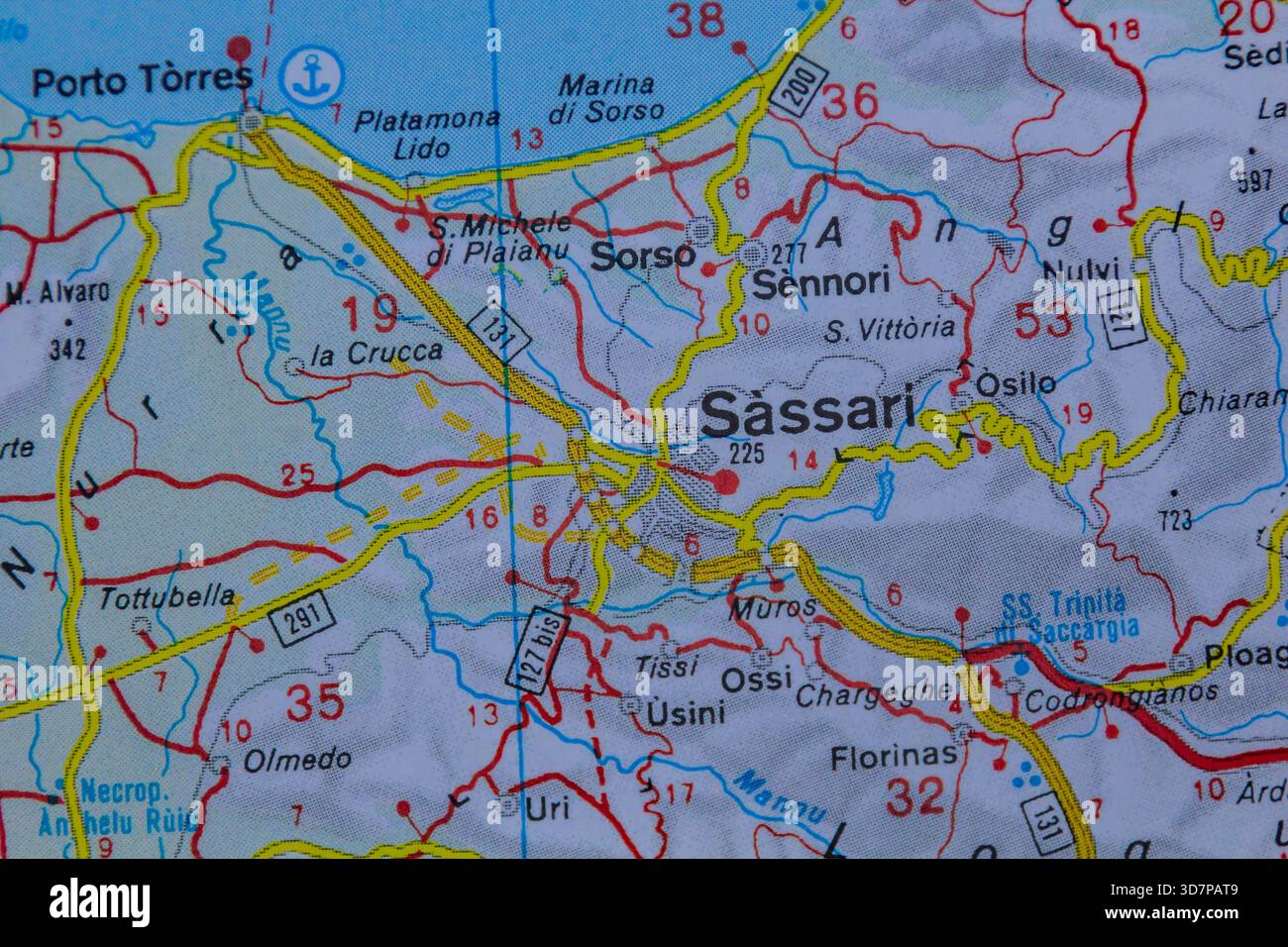 Symbol map city sassari hi-res stock photography and images - Alamy