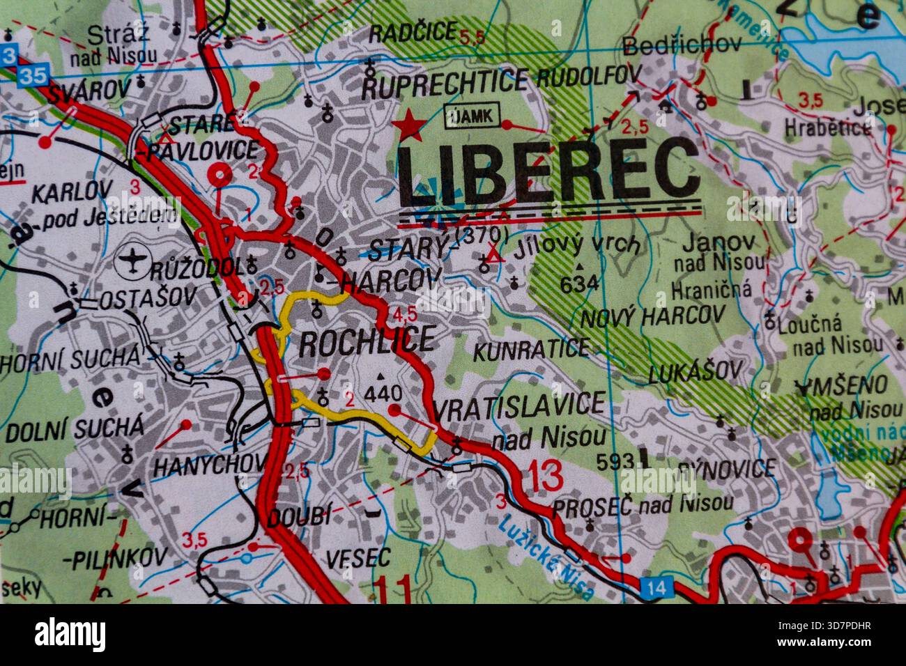 Map of liberec hi-res stock photography and images - Alamy