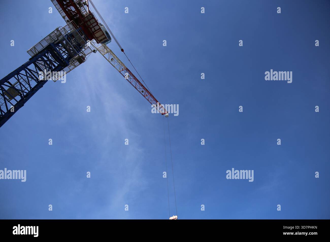 Towering blue crane hi-res stock photography and images - Alamy