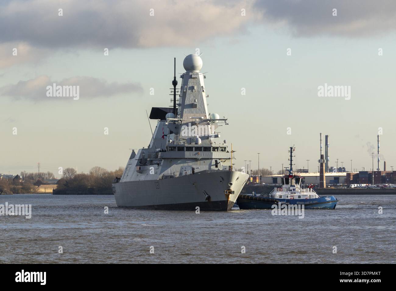 HMS Duncan, British Type 45 or Daring class guided-missile destroyer ...