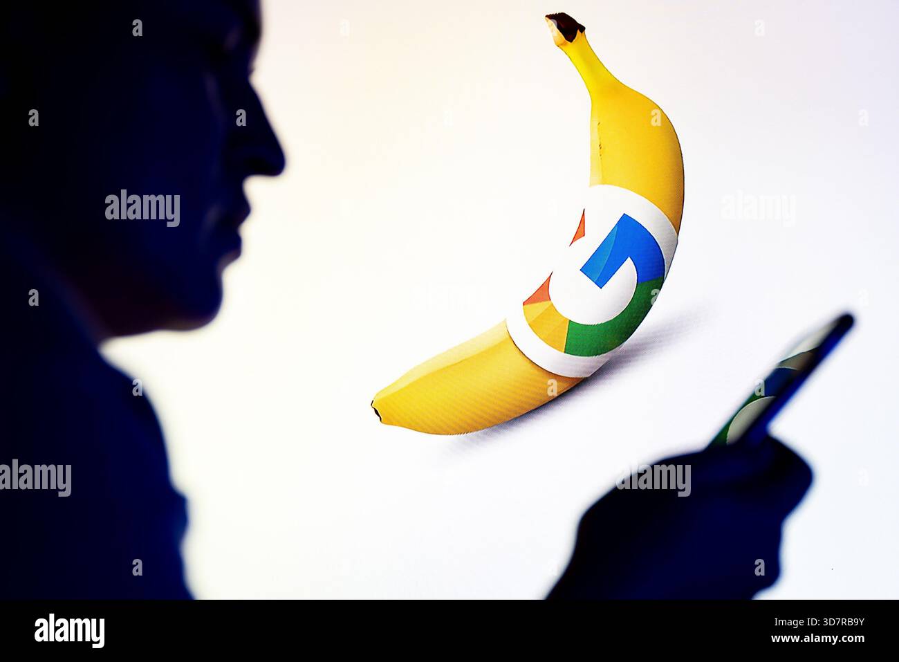 In this photo illustration, the Google Nano Banana logo is seen ...