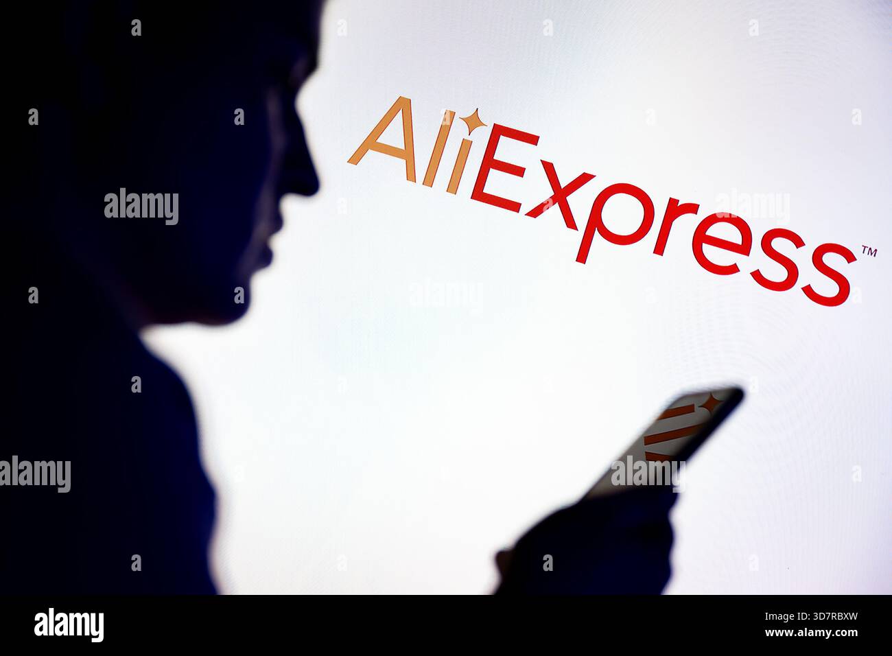 In this photo illustration, an Ali Express logo is seen displayed on TV ...