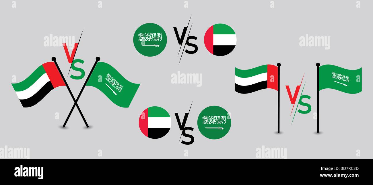 UAE vs. Saudi Arabia Soccer Match-Up: International Flags & Competition ...