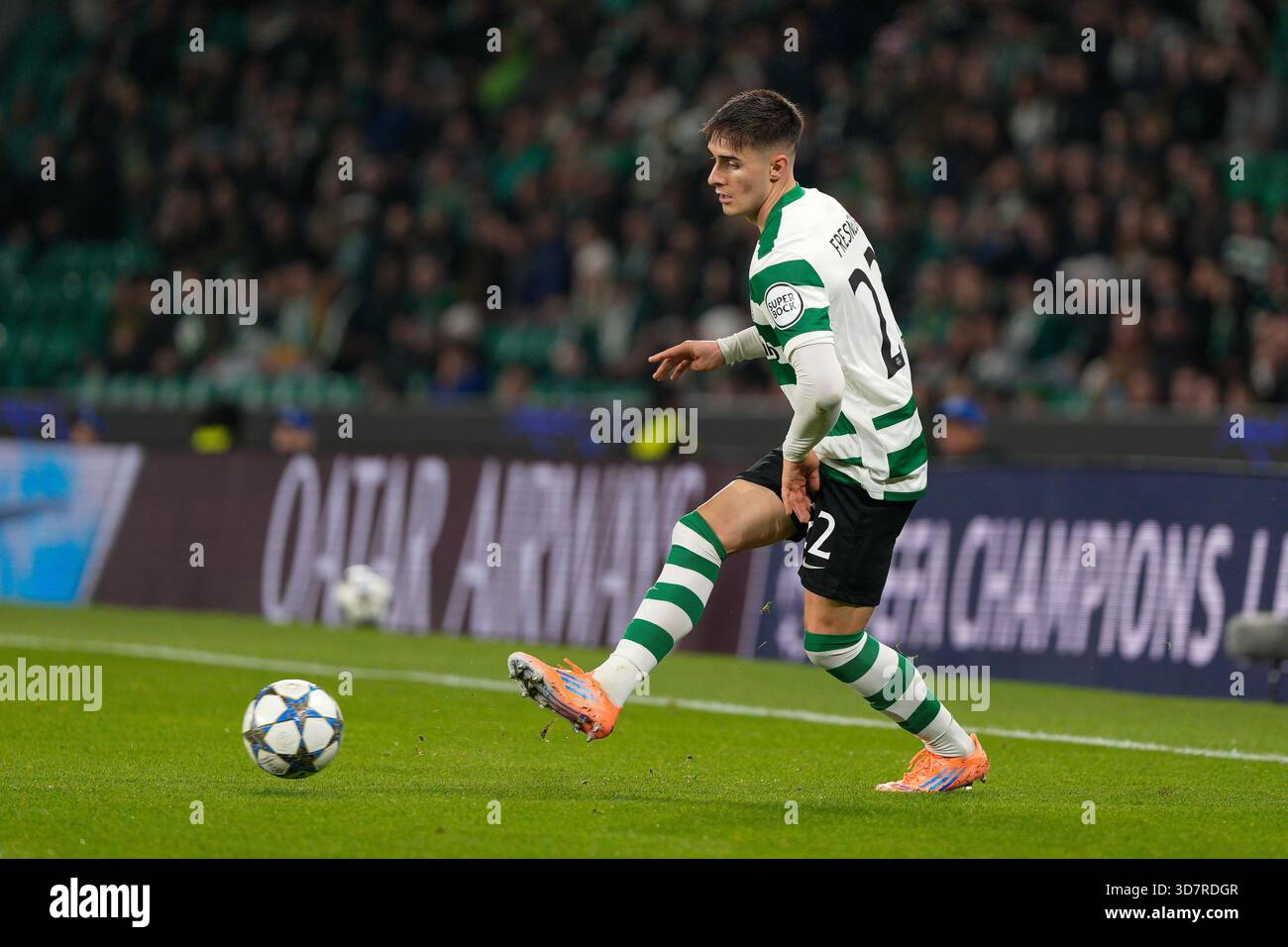 Ivan Fresneda of Sporting CP seen in action during UEFA Champions ...