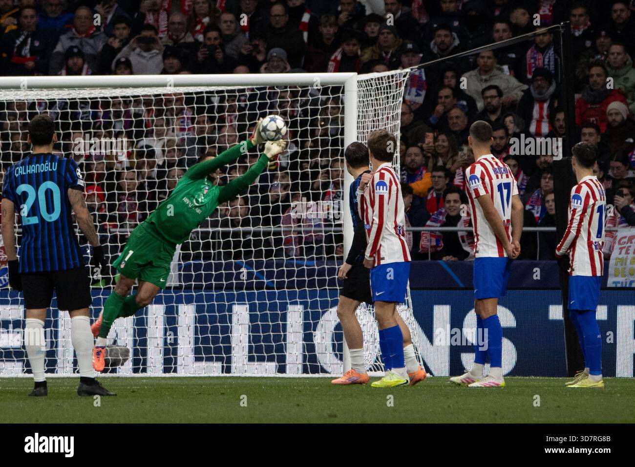 Juan Musso, goalkeeper for Atlético de Madrid, seen in action during ...