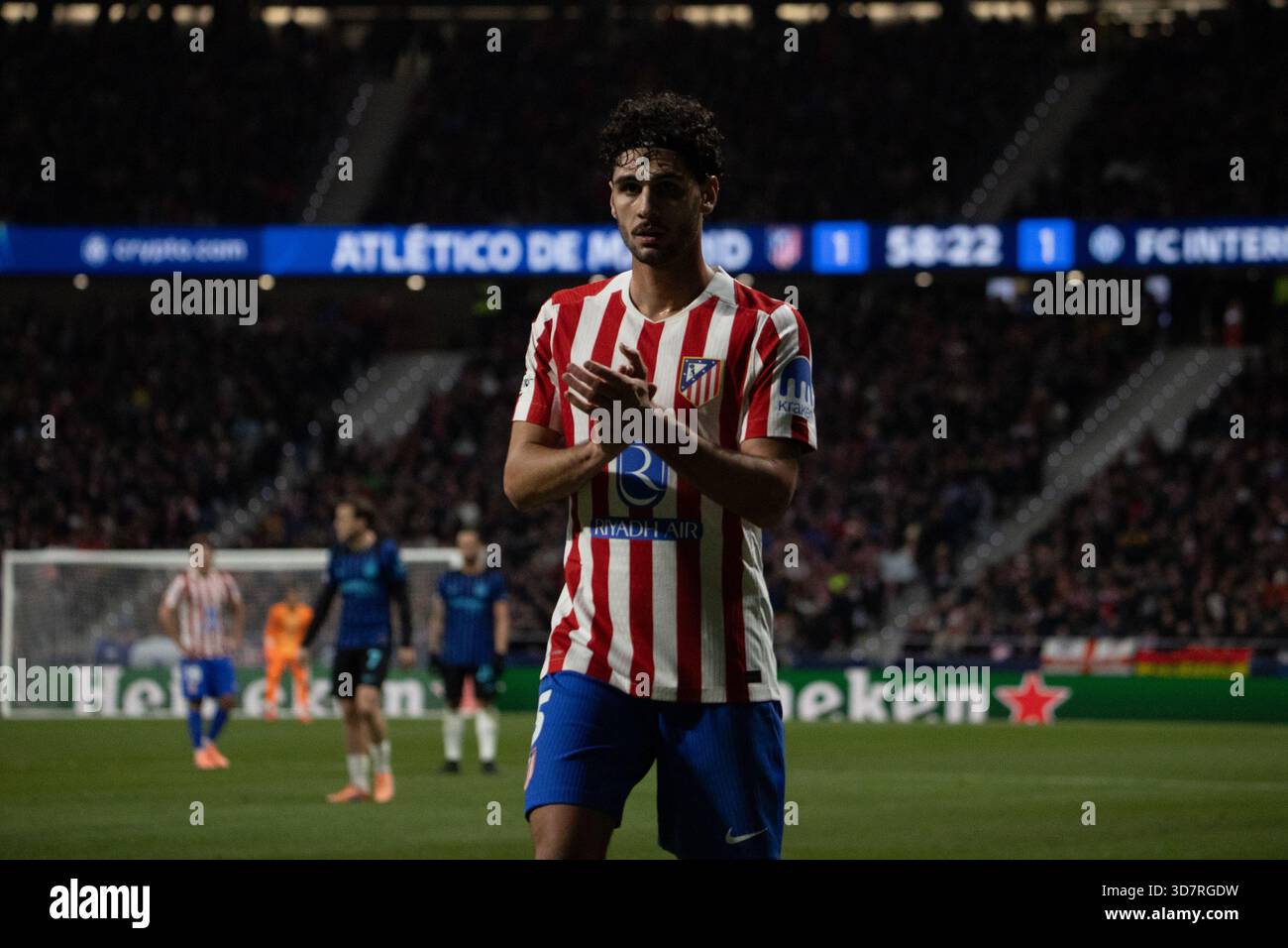 Johnny Cardoso, Atletico Madrid in action during the UEFA Champions ...