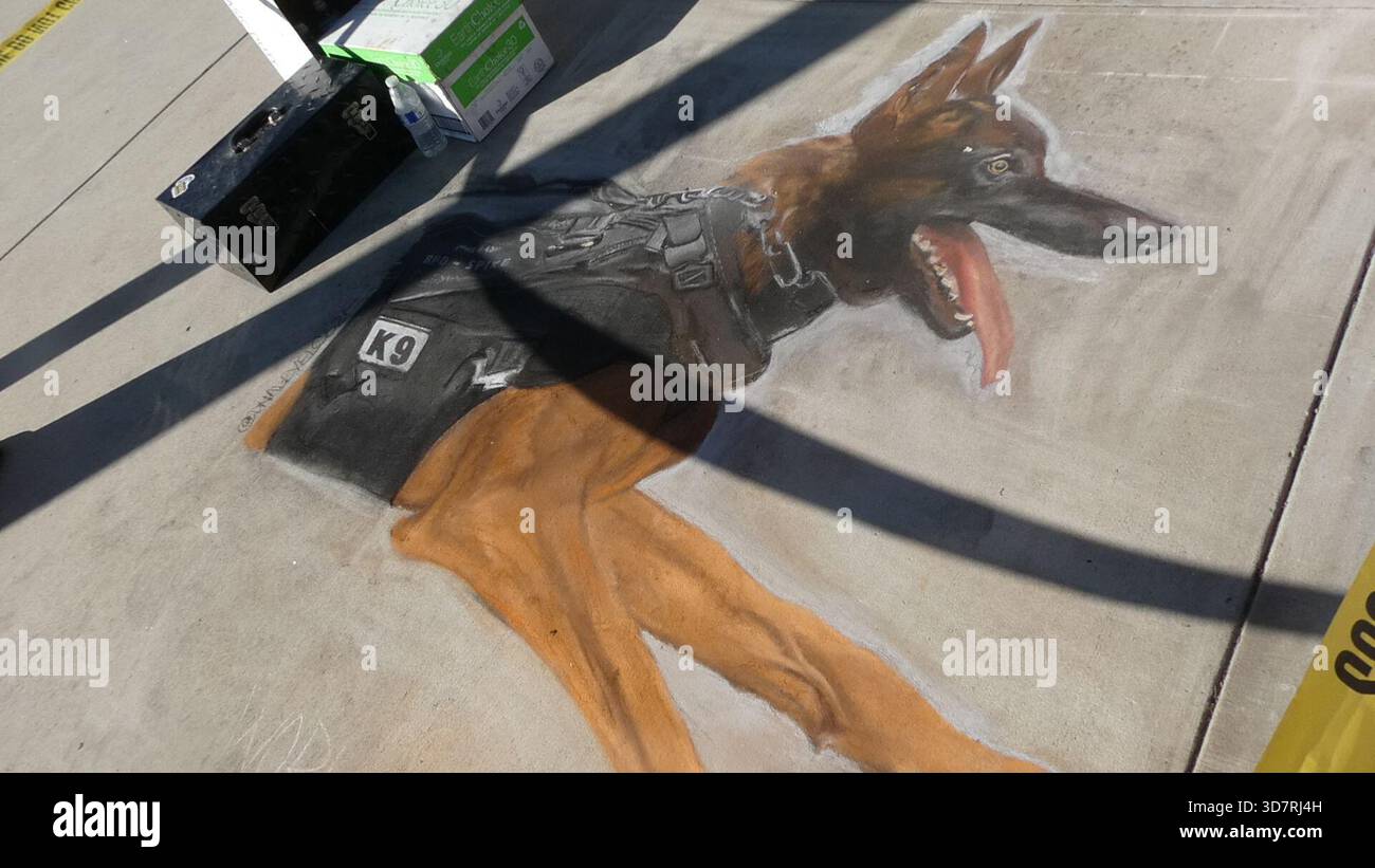 Burbank, California, USA 26th November 2025 Art Mural at K-9 Dog Spike ...