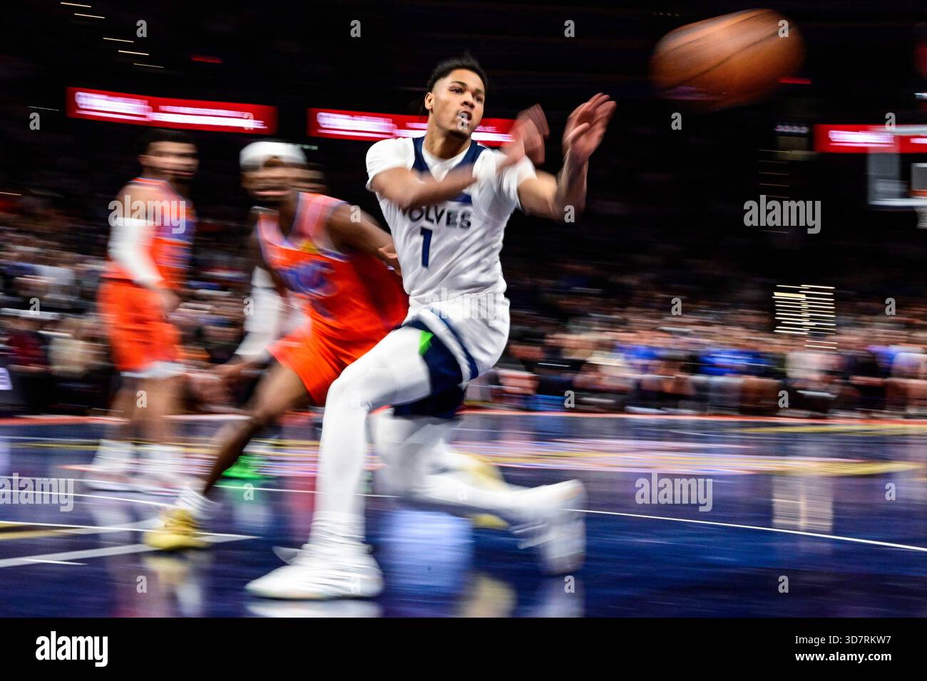 Minnesota Timberwolves guard/forward Terrence Shannon Jr. (1) pass the ...