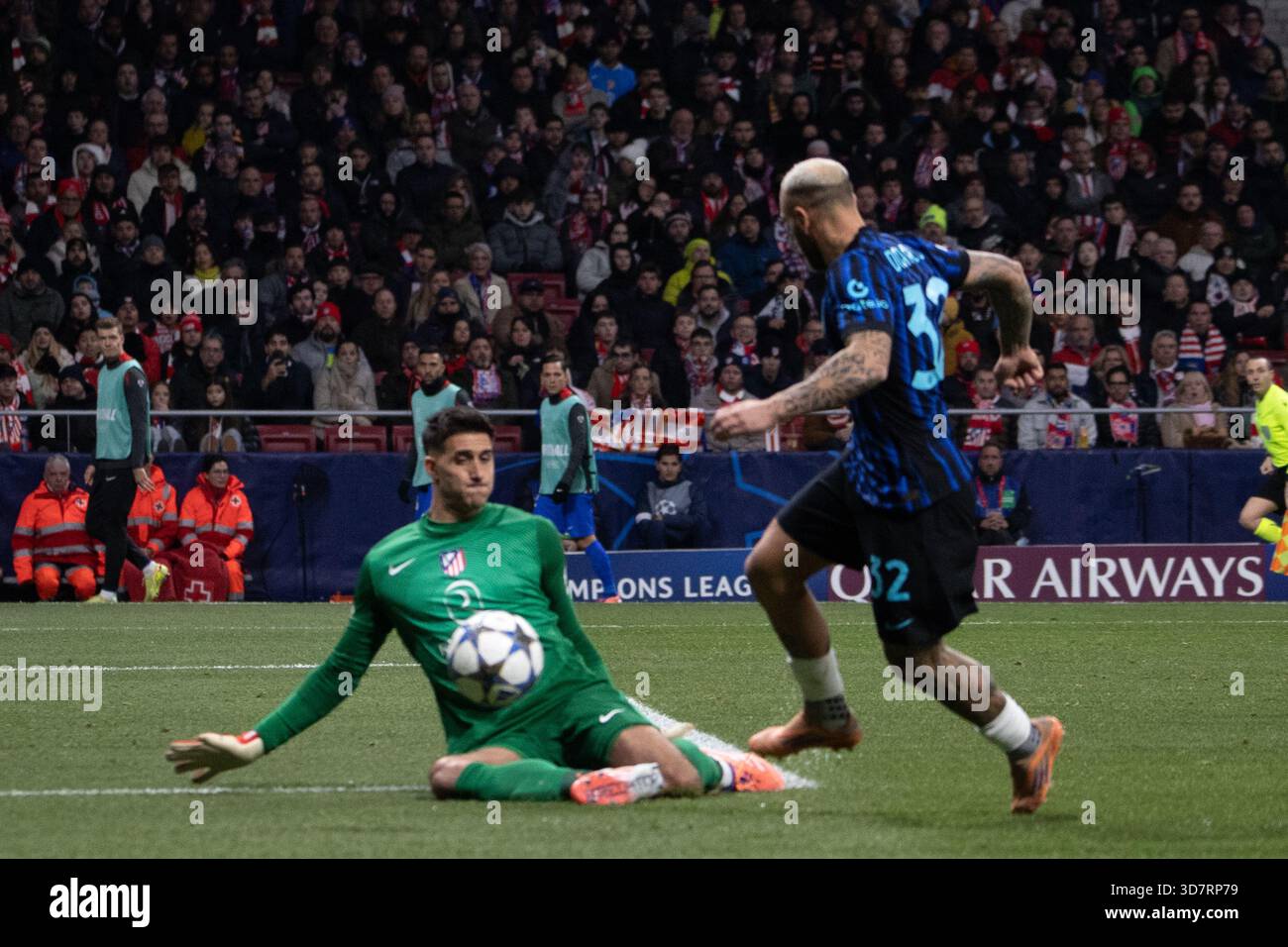 Juan Musso, goalkeeper for Atlético de Madrid, seen in action during ...