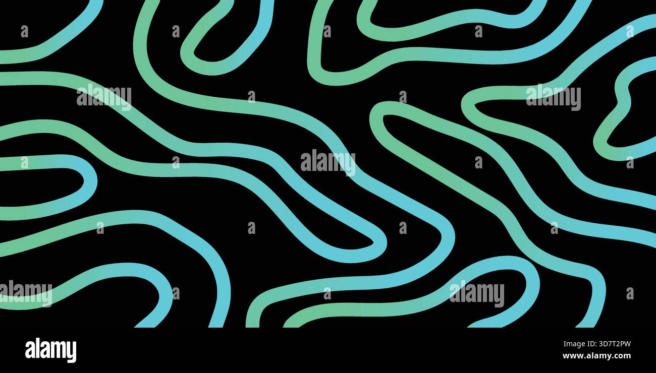 Curvy wavy blue lines Stock Vector Images - Alamy