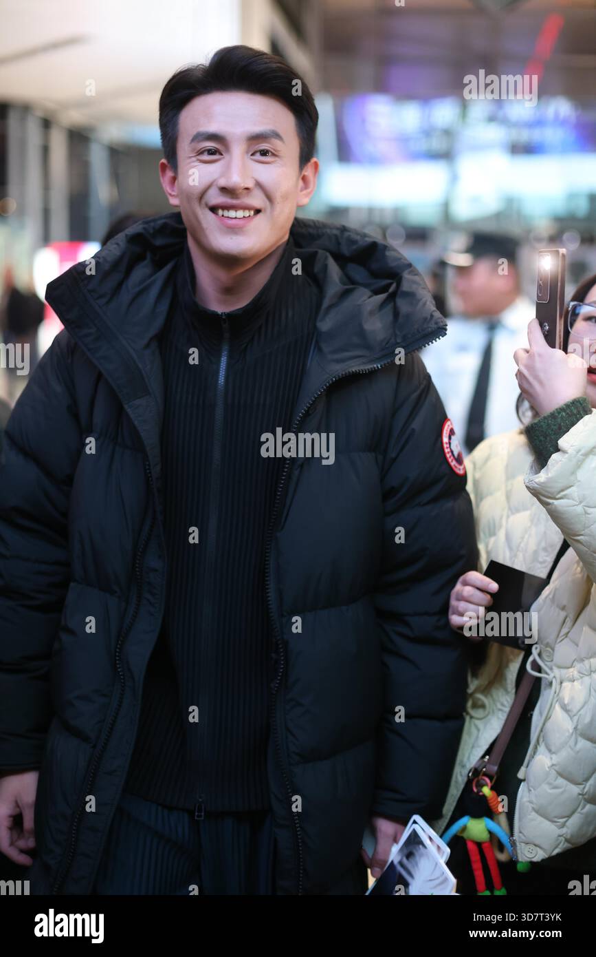 Chinese actor Liu Xiaoxu appears at the airport in Shanghai, China, 25 ...