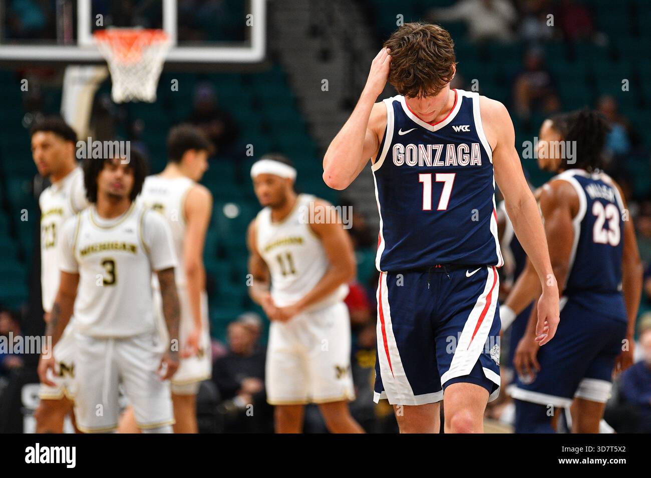 LAS VEGAS, NV - NOVEMBER 26: Gonzaga Bulldogs guard Mario Saint-Supéry ...