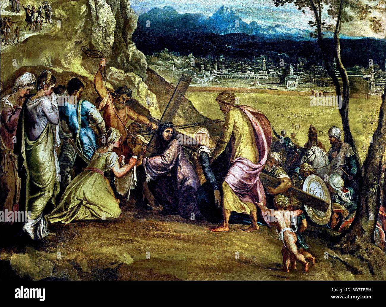 Ascent to calvary 1543 by lambert sustris hi-res stock photography and ...