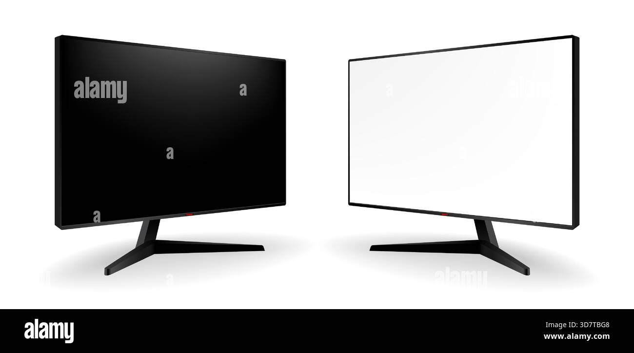 Two computer monitors Cut Out Stock Images & Pictures - Alamy