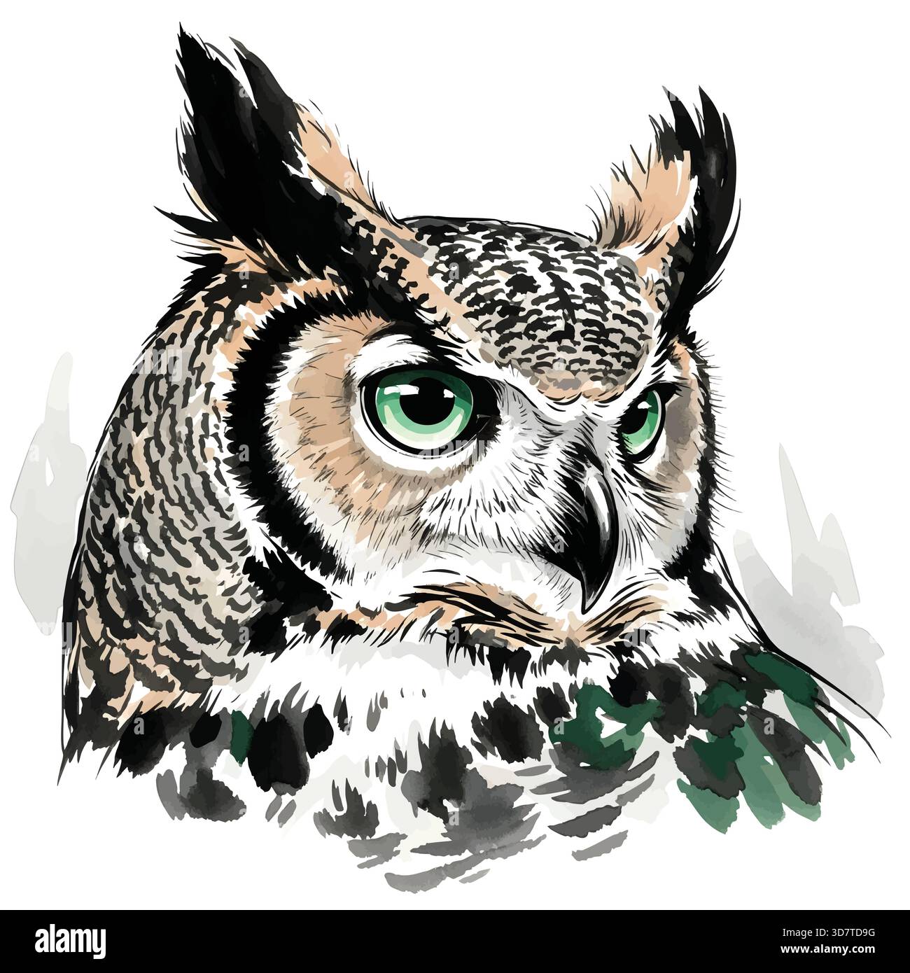 Grey hand drawn watercolor Stock Vector Images - Alamy