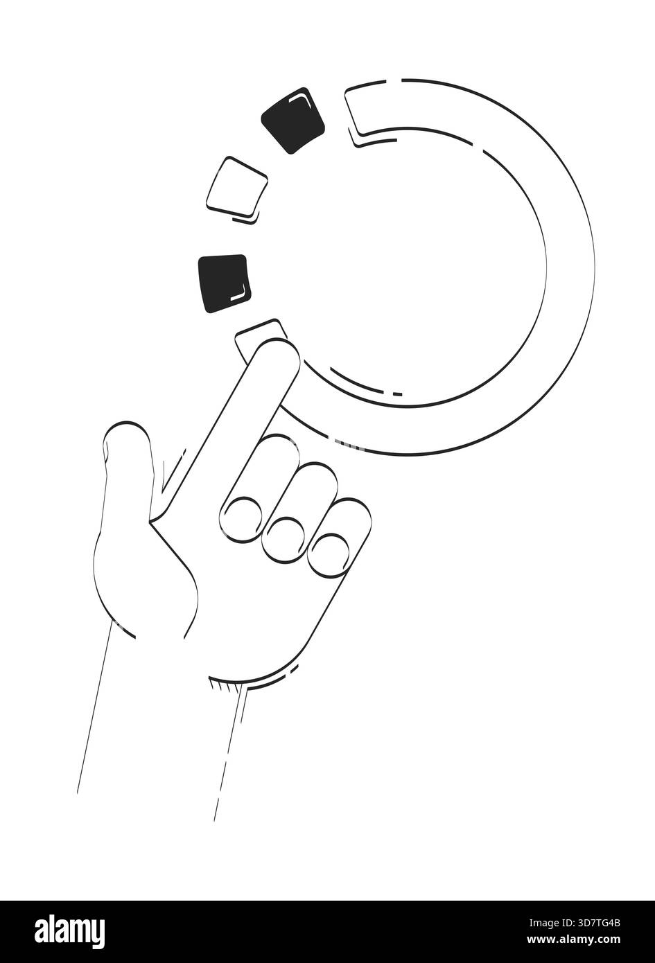 Hand index finger touching Stock Vector Images - Alamy