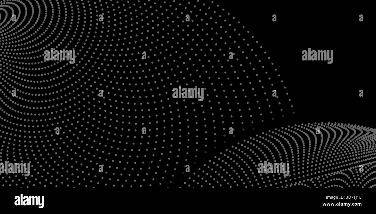 Abstract futuristic flow dots Black and White Stock Photos & Images - Alamy