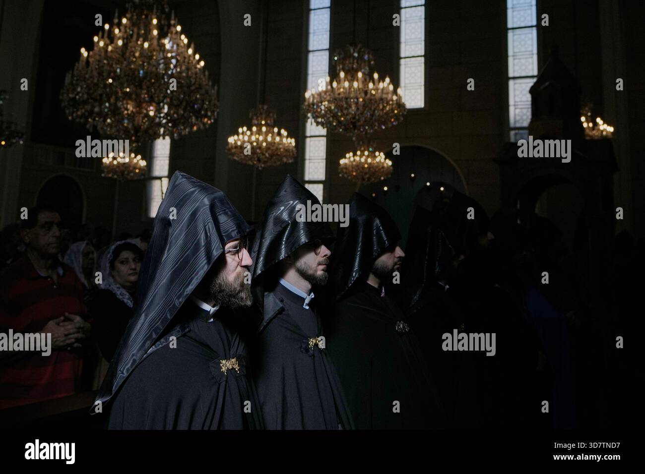 Lebanese priests of Armenian descent take part in Sunday Mass at the ...