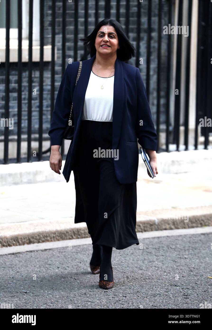 UK Home Secretary Shabana Mahmood departs after attending a cabinet ...