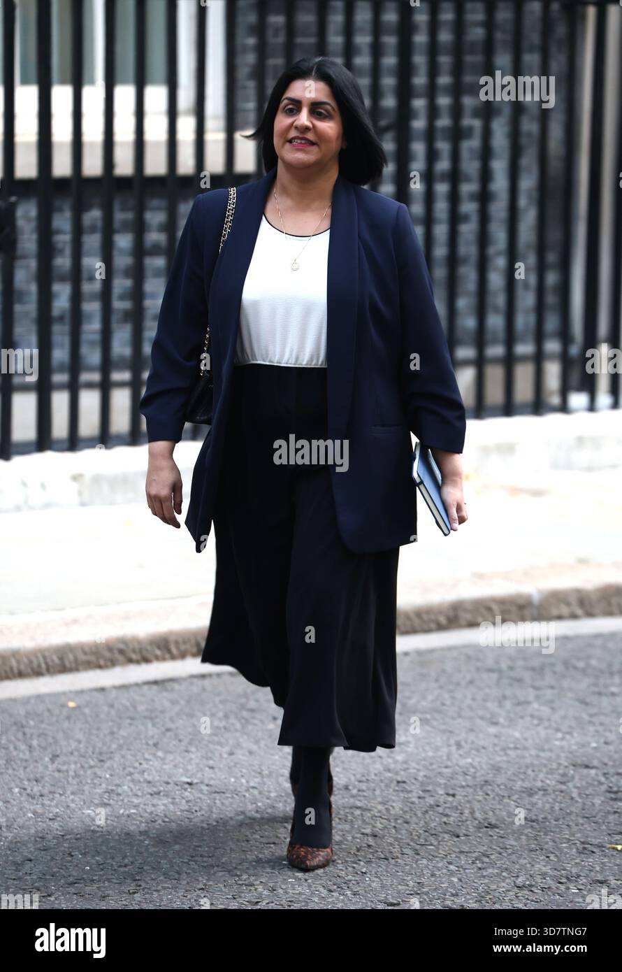 UK Home Secretary Shabana Mahmood departs after attending a cabinet ...