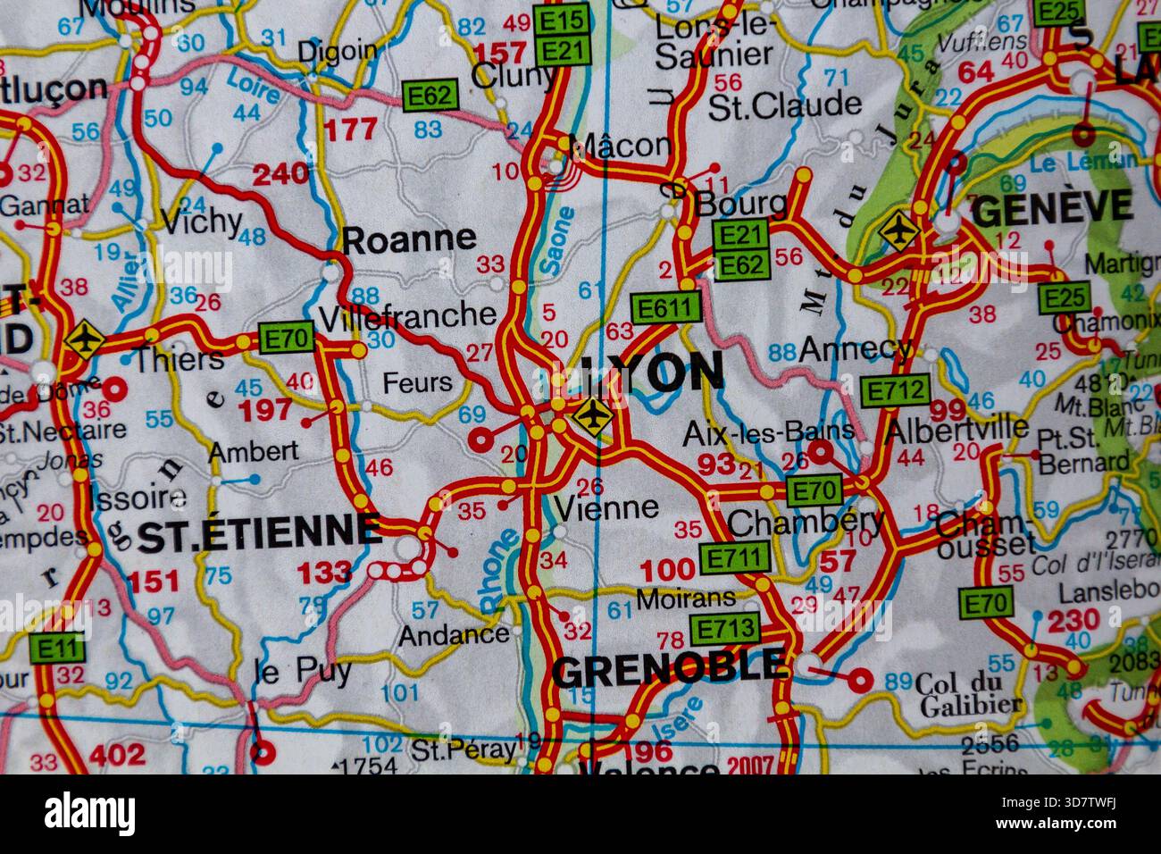 Symbol map city lyon hi-res stock photography and images - Alamy