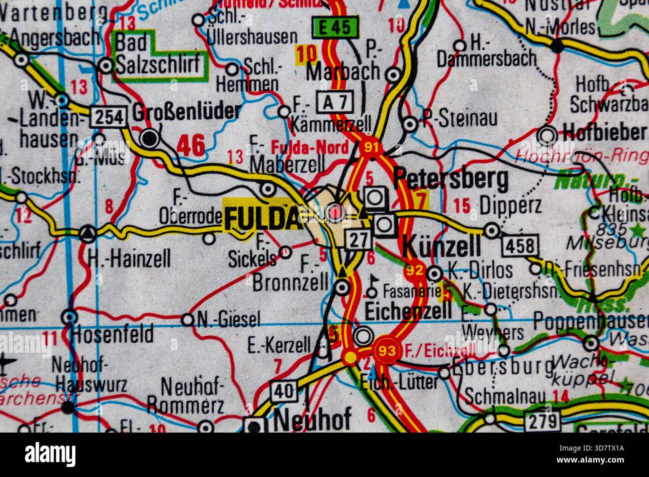 Fulda germany map hi-res stock photography and images - Alamy