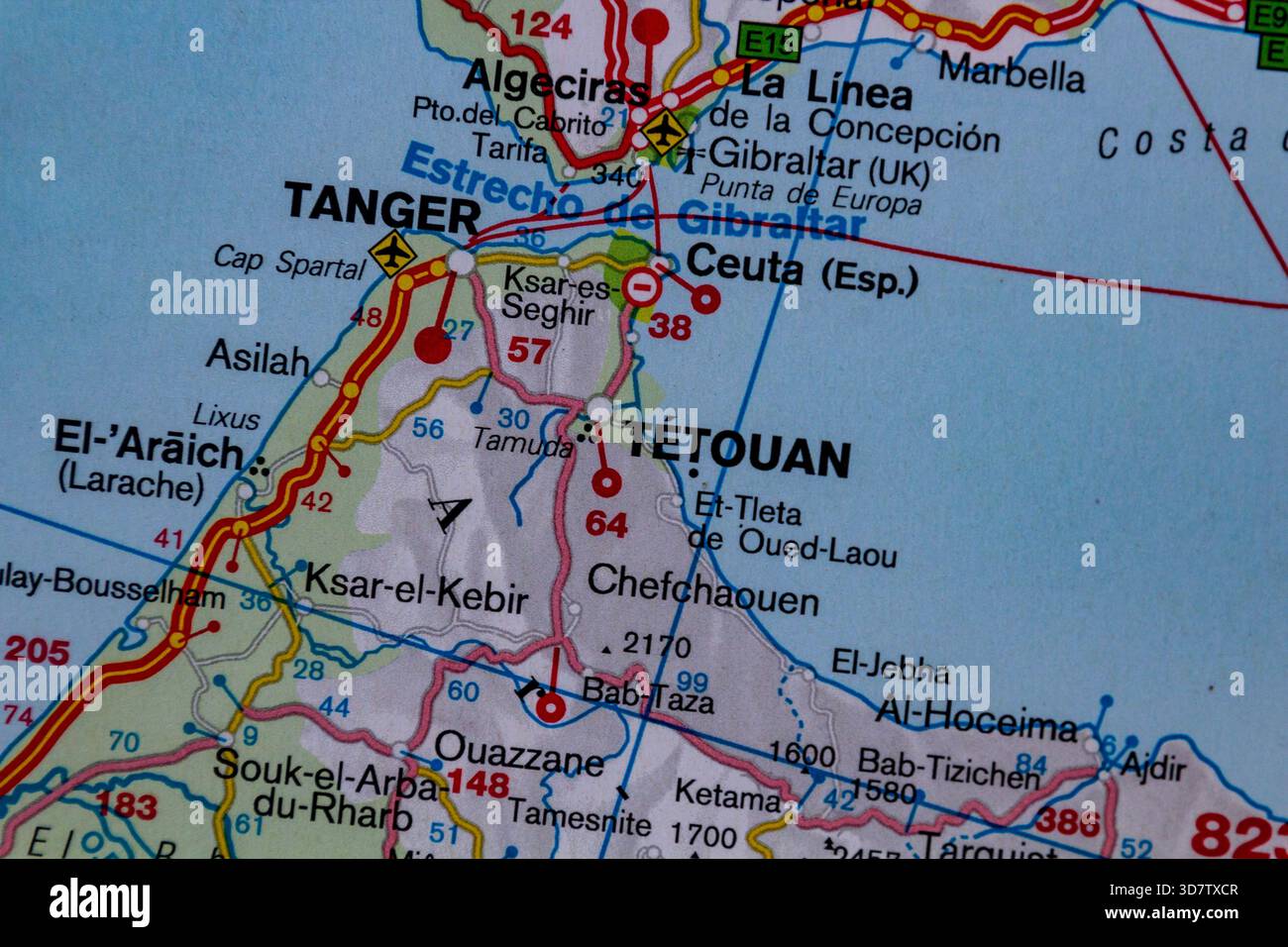 Tanger city map hi-res stock photography and images - Alamy