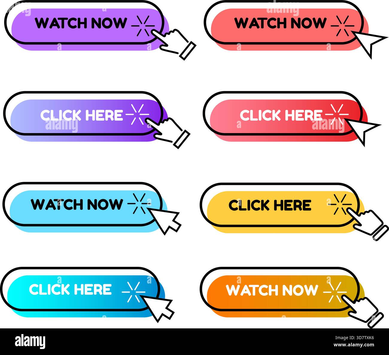 Download buttons collection cursor Cut Out Stock Images & Pictures - Alamy