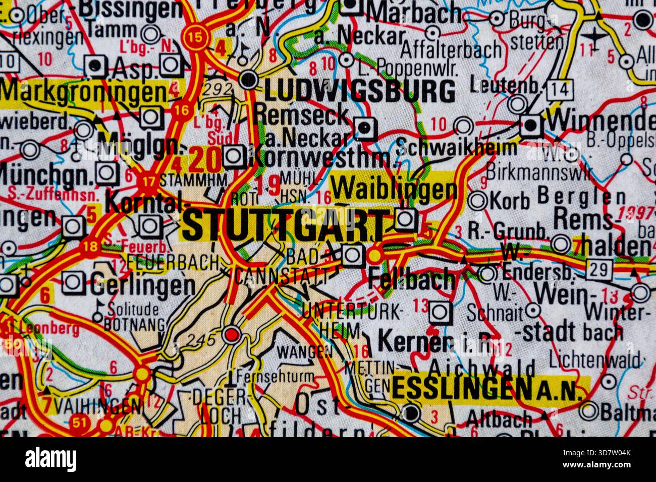 Symbol map city stuttgart hi-res stock photography and images - Alamy