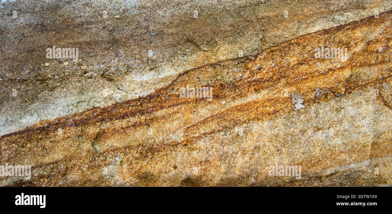 Layers of course sandstone from the Jurassic era shows the prevailing ...