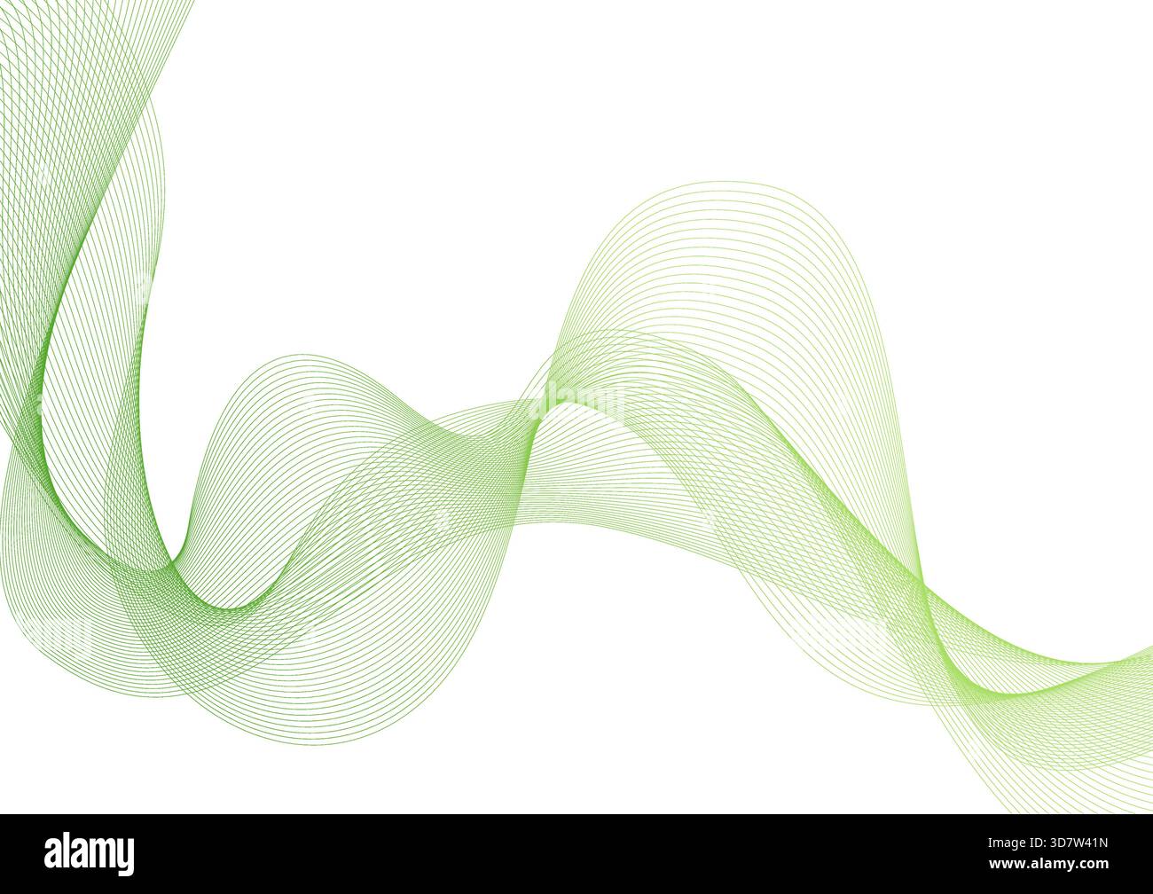 Abstract green wavy lines on white background Stock Vector Image & Art ...