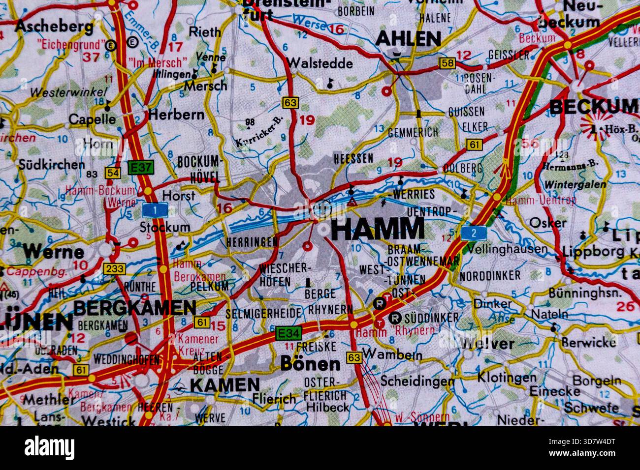Hamm on a map hi-res stock photography and images - Alamy