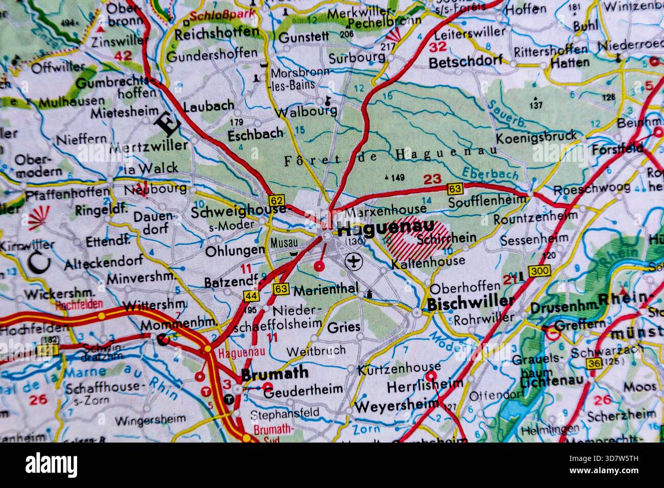 Map of haguenau hi-res stock photography and images - Alamy