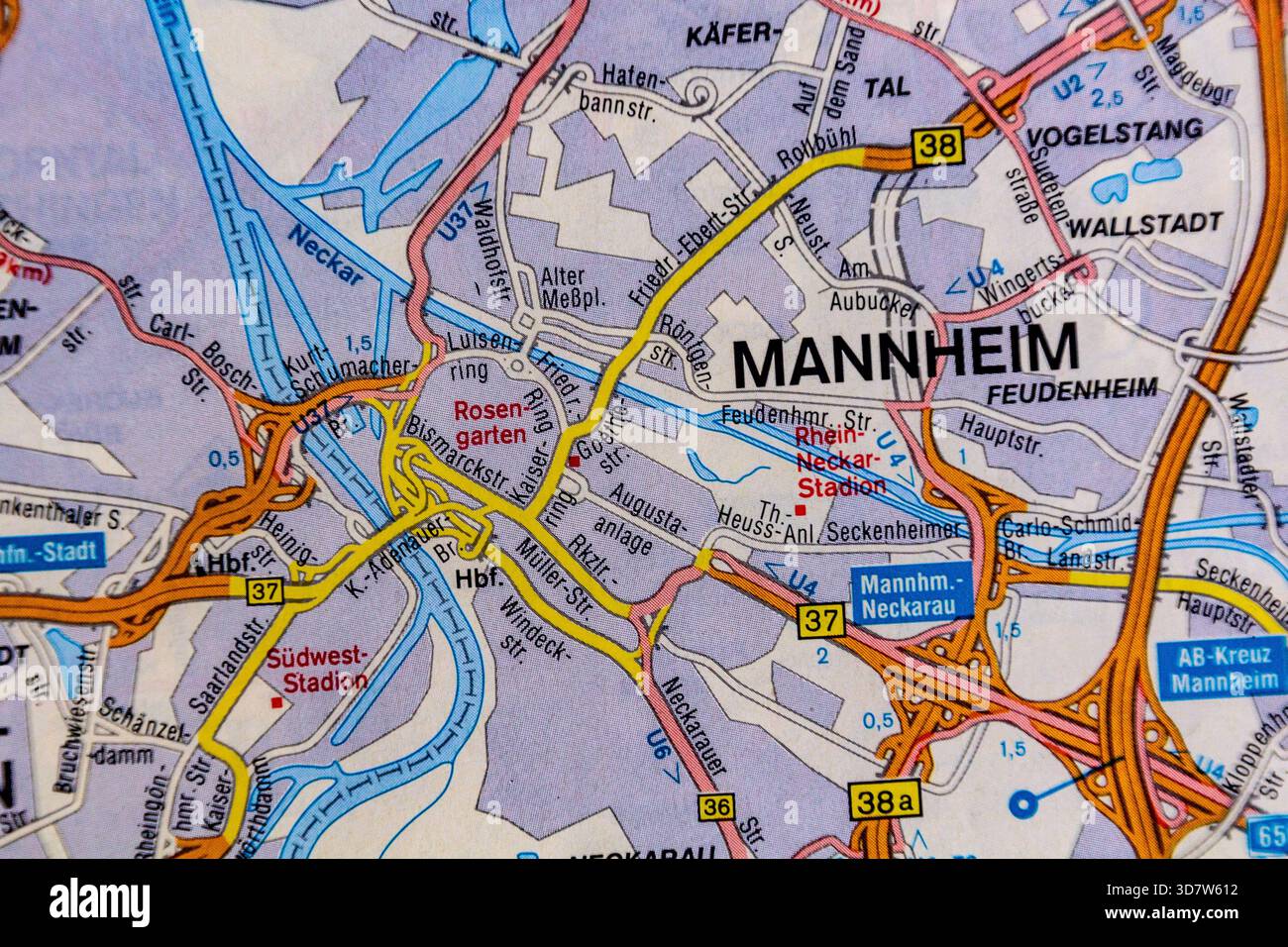 Symbol map city mannheim hi-res stock photography and images - Alamy