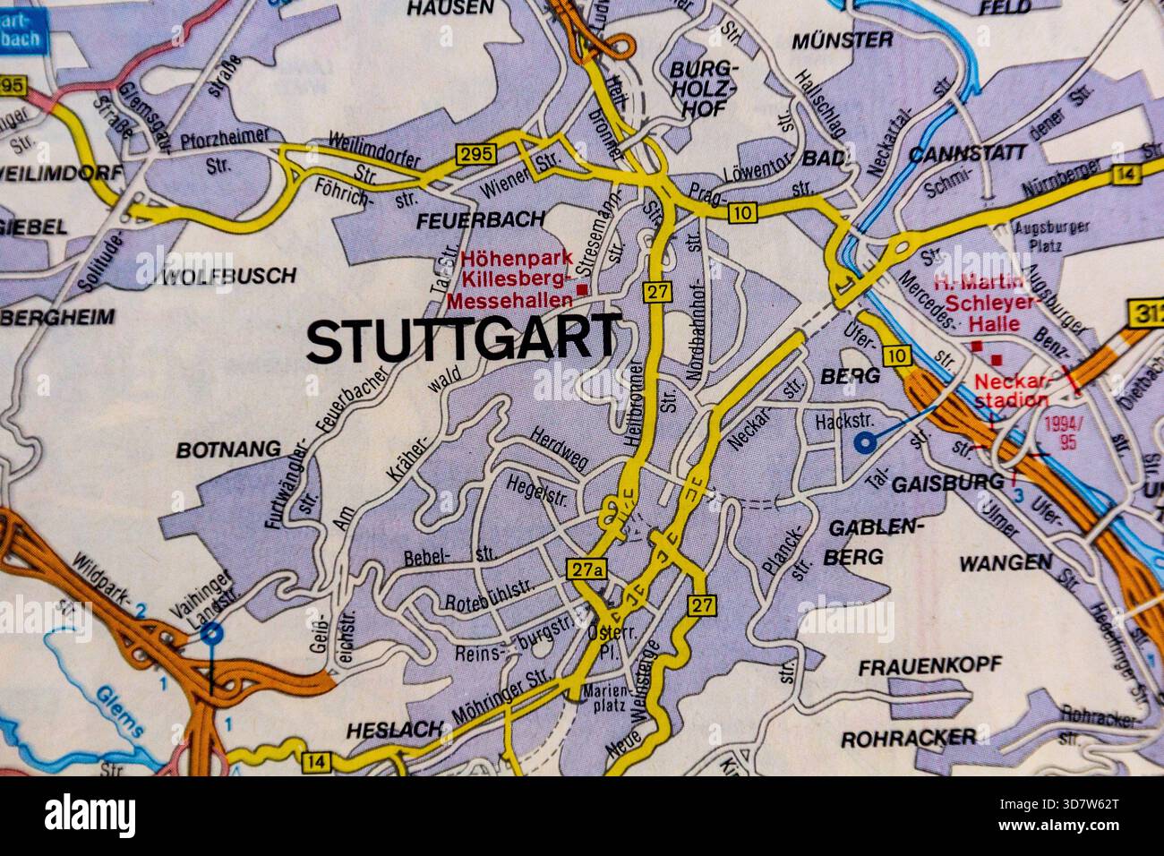 Symbol map city stuttgart hi-res stock photography and images - Alamy