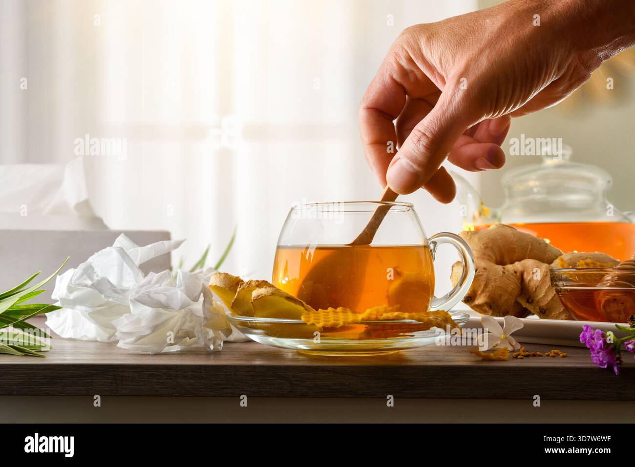Person preparing ginger honey hi-res stock photography and images - Alamy
