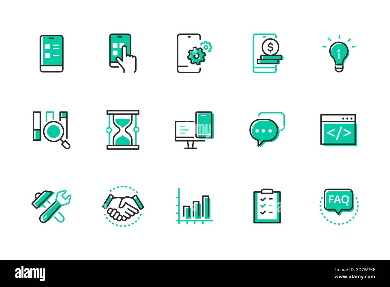 Mobile development icon editable Cut Out Stock Images & Pictures - Alamy
