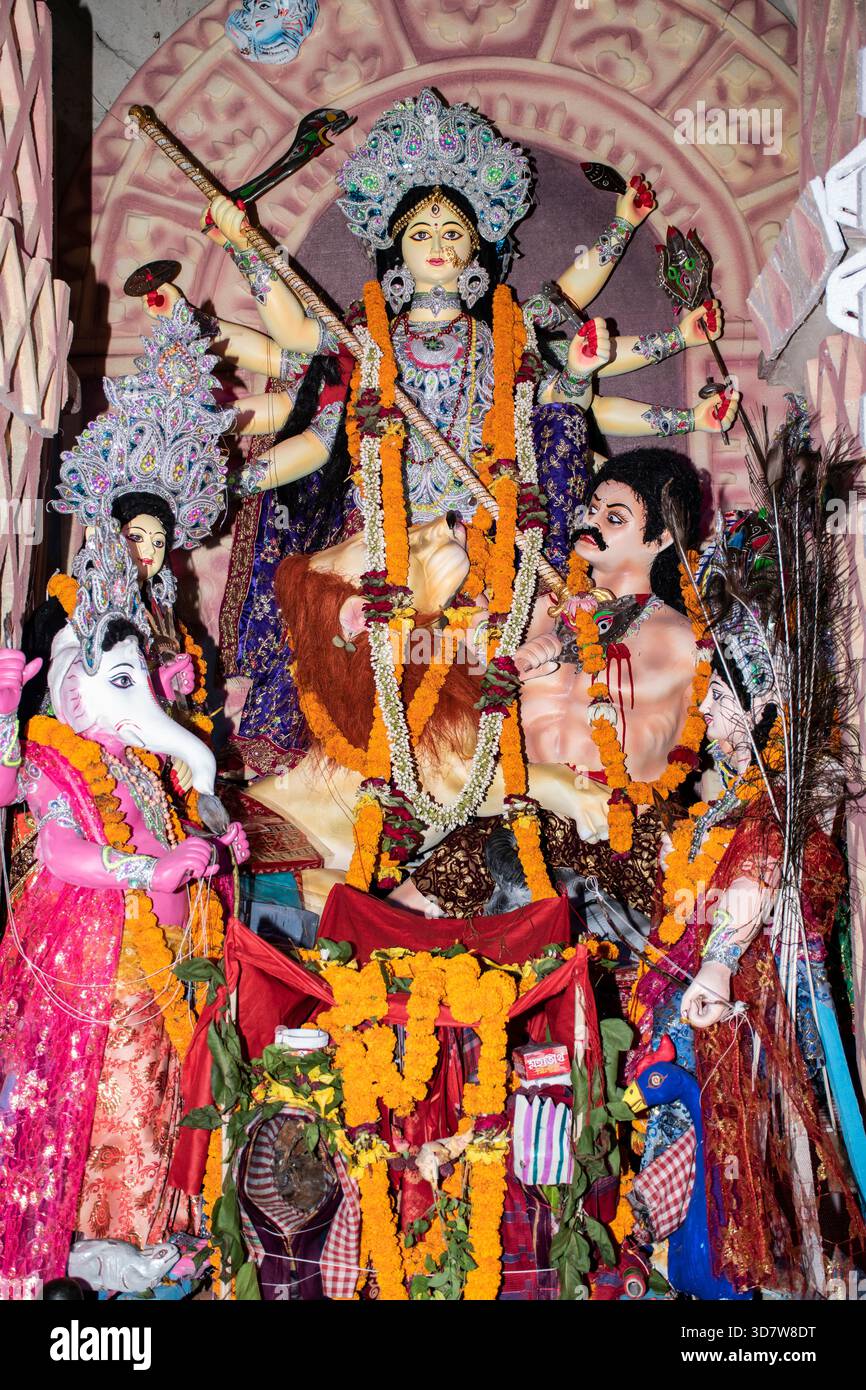 Idol of Goddess Durga in Durga Puja 2025 organized by Sri Sri ...