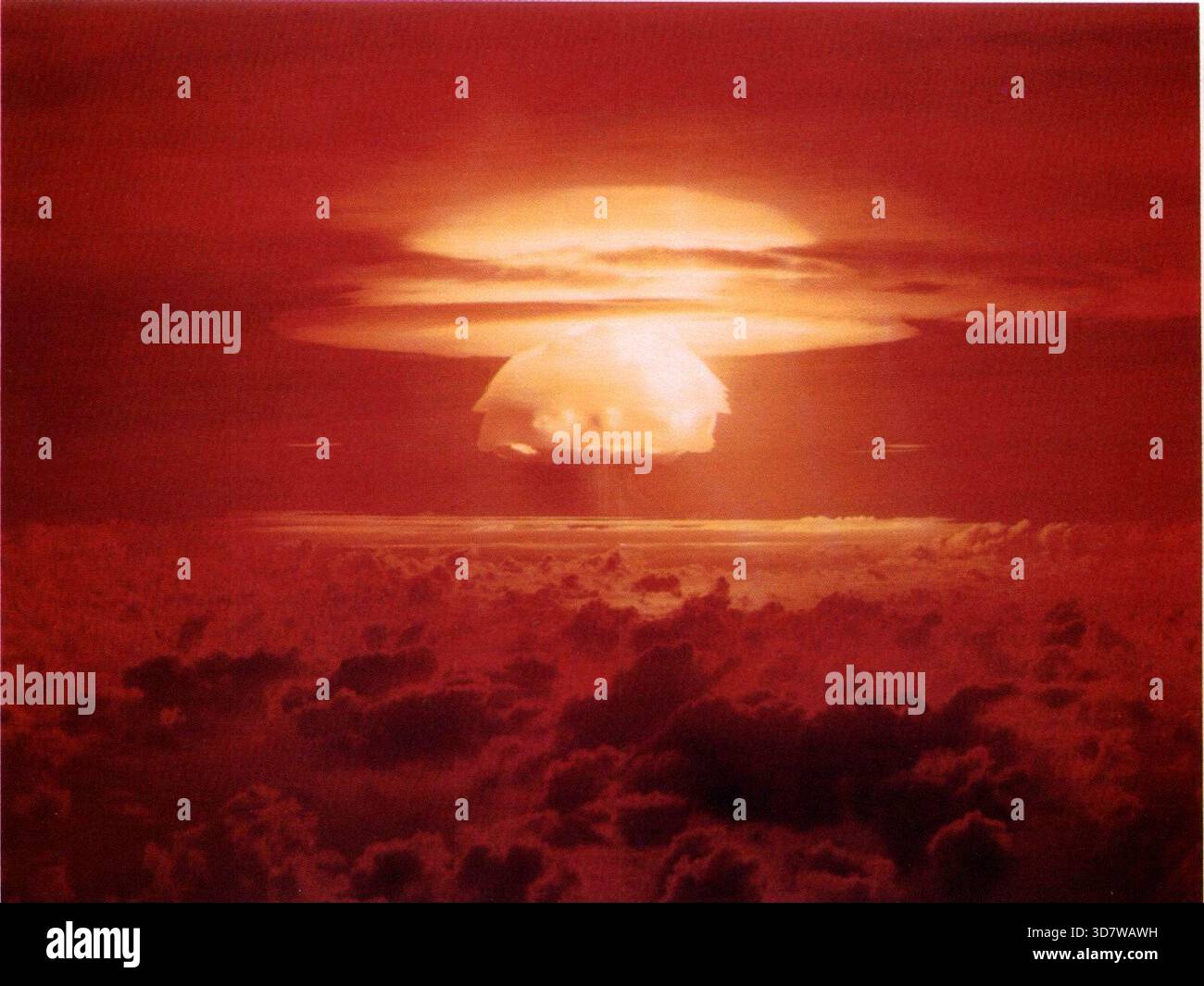 Nuclear weapon test Bravo (yield 15 Mt) on Bikini Atoll. The test was ...