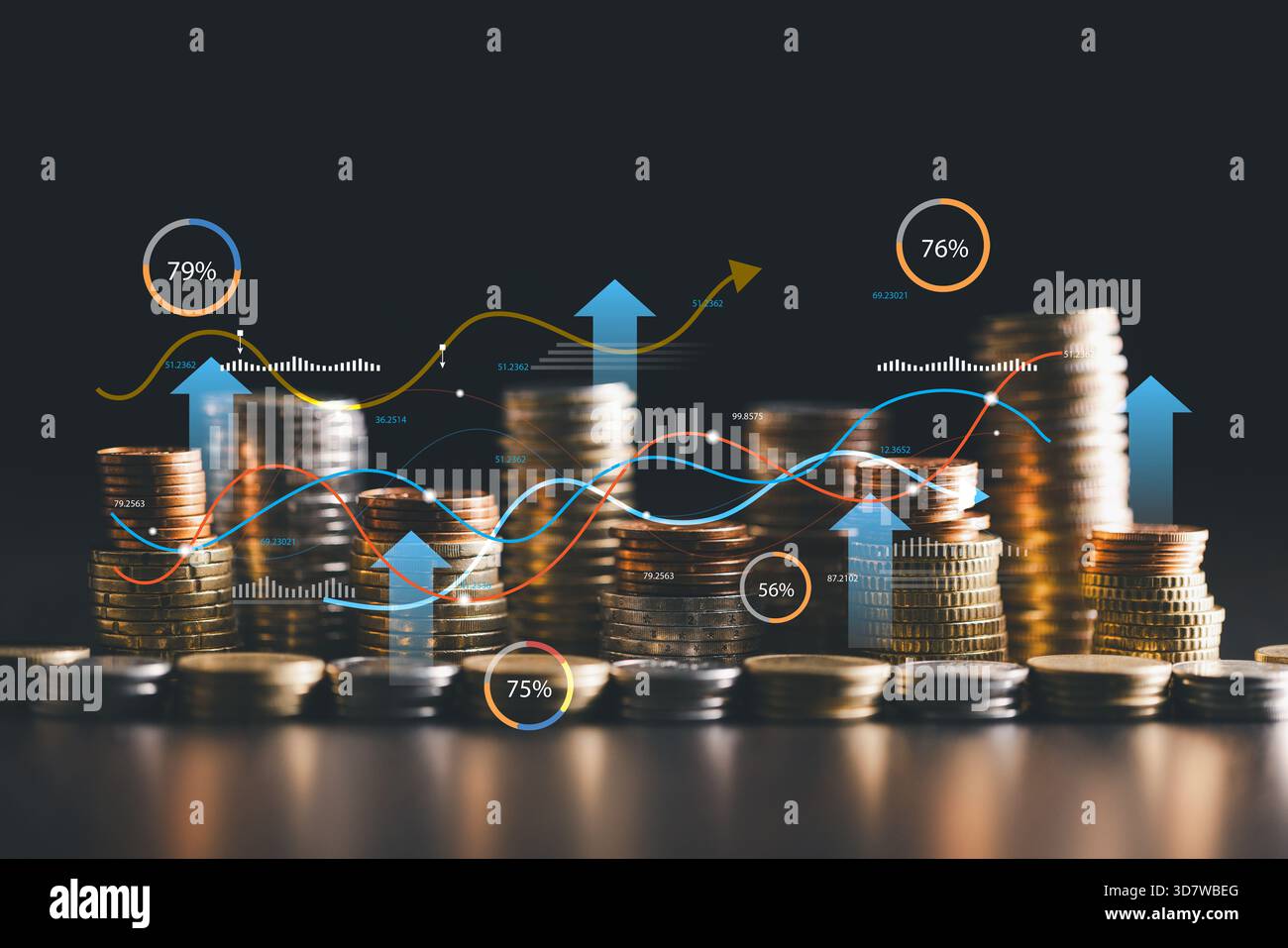Coin symbolizes growth investment hi-res stock photography and images ...