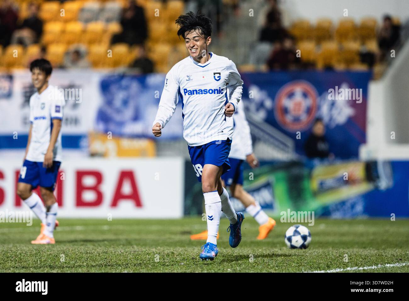 Mong Kok Stadium, HONG KONG, China: Gaku Nawata of Gamba Osaka scores during AFC Champions ...