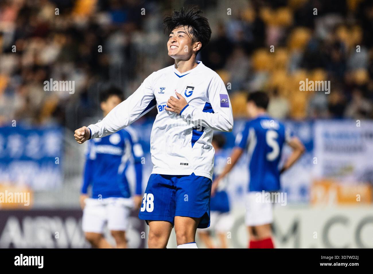 Mong Kok Stadium, HONG KONG, China: Gaku Nawata of Gamba Osaka scores during AFC Champions ...