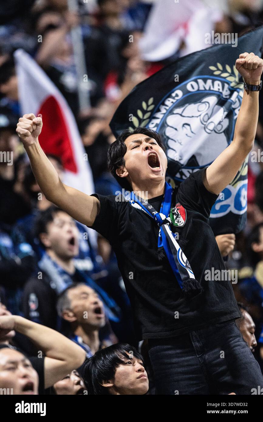 Mong Kok Stadium, HONG KONG, China: fan of Gamba Osaka of Japan ...